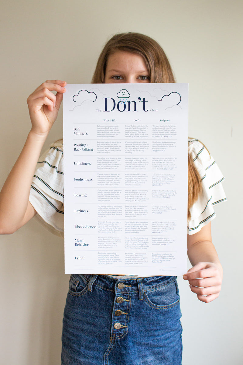 Do and Don't Chart Set – The Well Ordered Homeschool